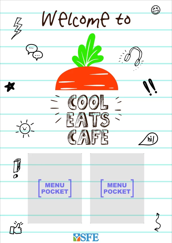Menu Poster “Cool Eats Cafe” – Welcome